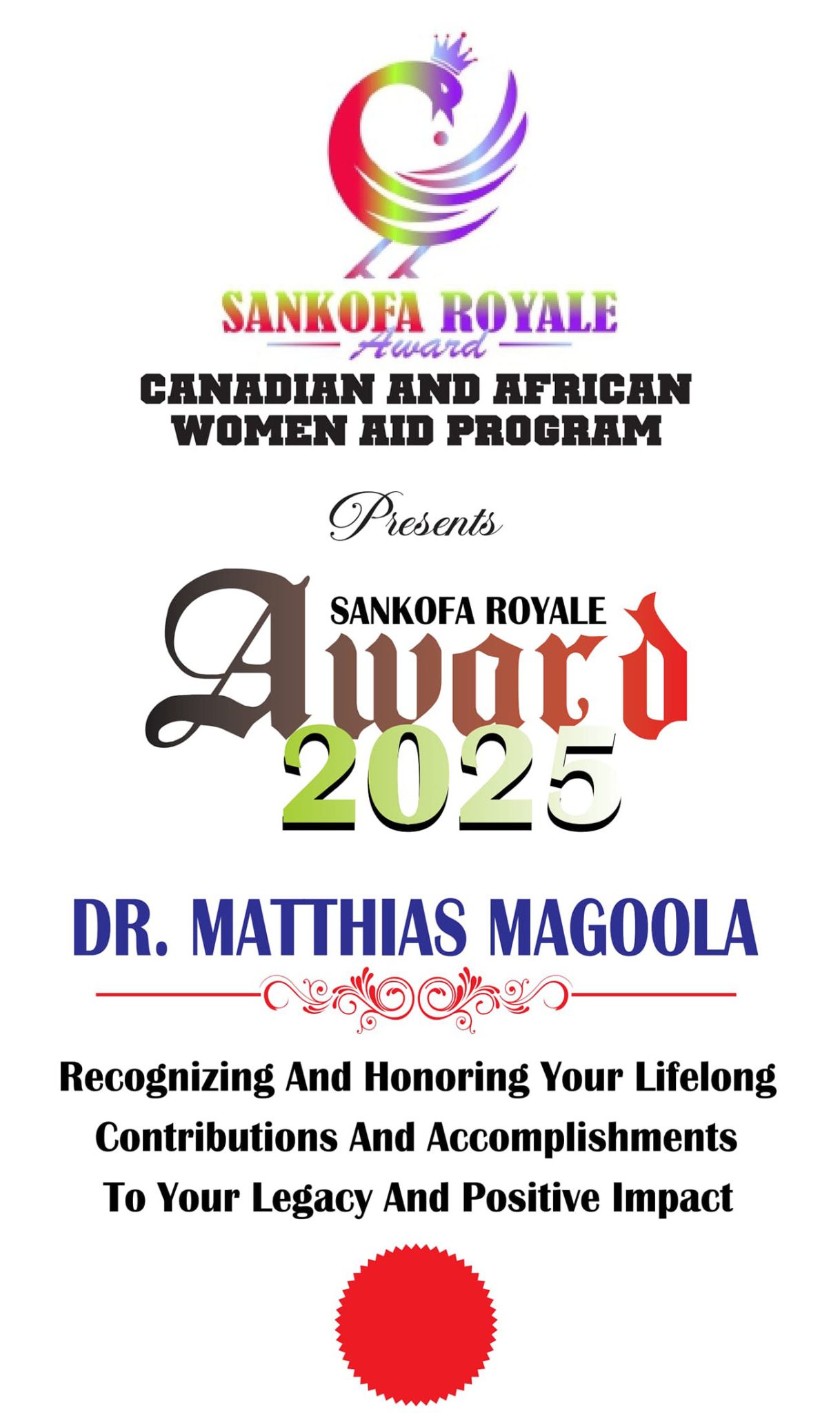 Dei Biopharma founder Dr. Magoola honored with Lifetime Achievement ...
